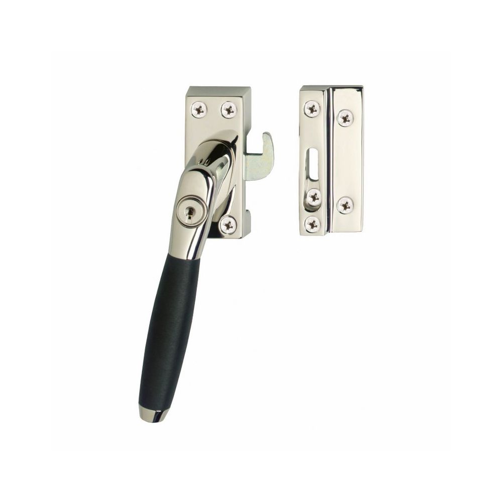 Raamsluiting Ton 400 SKG1 afsluitbaar nikkel/ebbenhout - links ...