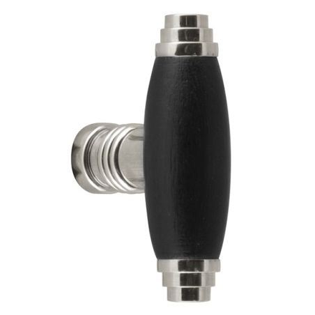 Formani Timeless 1934M massieve meubelknop - glans nikkel/ebbenhout ...