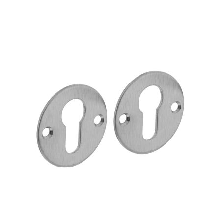 Rozetten met profielcilindergat plat 50x2mm RVS - Deurbeslagdirect.nl